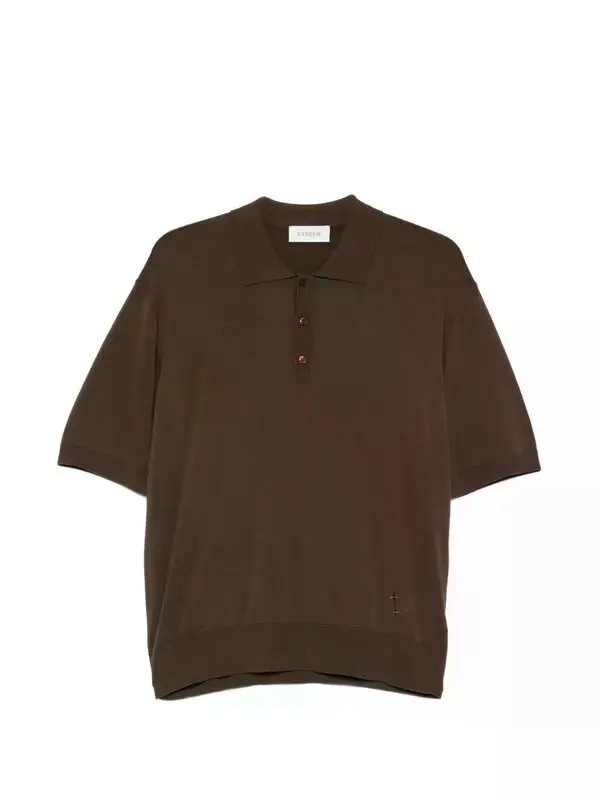 LANEUS Distressed Polo Shirt