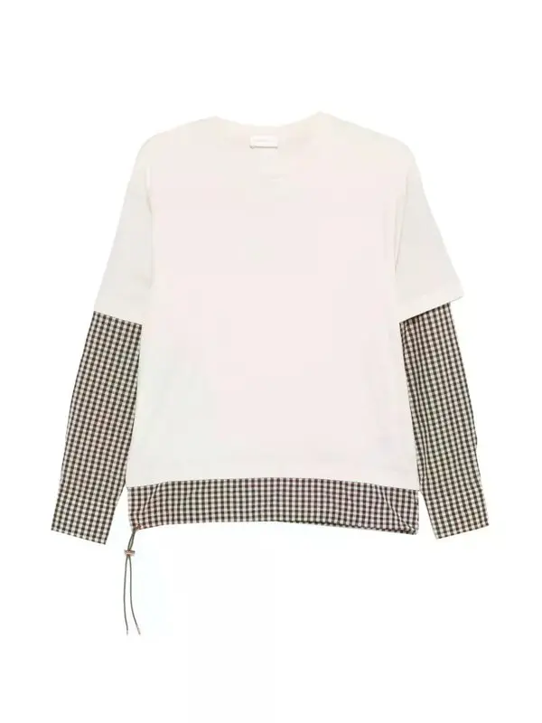 Moncler Gingham Layered T-shirt - Neutrals