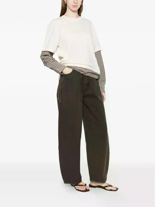 Moncler Gingham Layered T-shirt - Neutrals