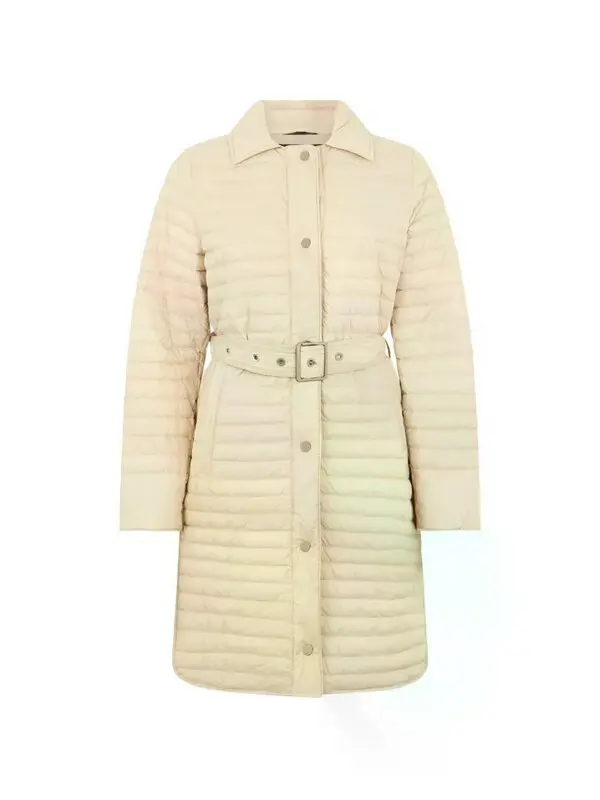 MOORER Belted Single-breasted Quilted Coat