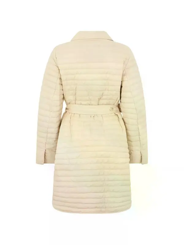 MOORER Belted Single-breasted Quilted Coat
