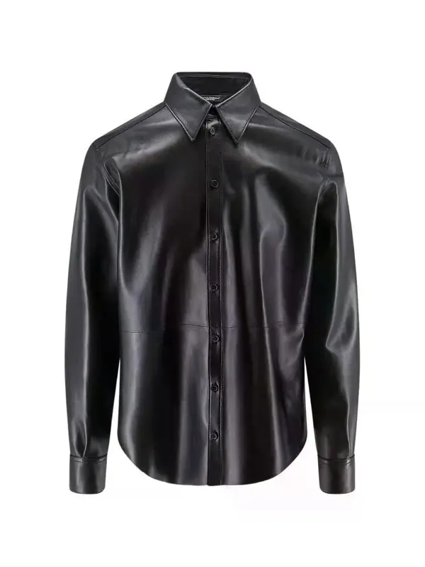 Dolce & Gabbana Buttoned Leather Shirt