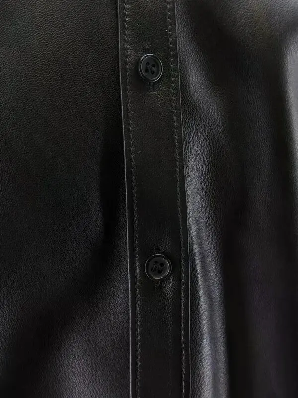 Dolce & Gabbana Buttoned Leather Shirt