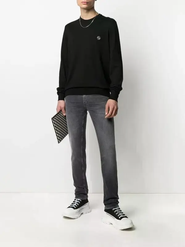 Philipp Plein Logo Plaque Jumper - Black