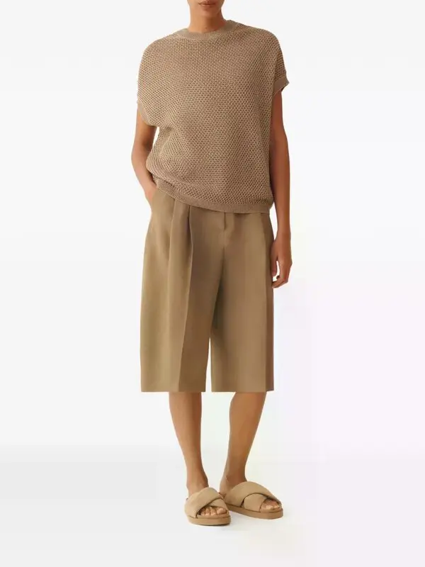 Fabiana Filippi Crew Neck Ribbed Top
