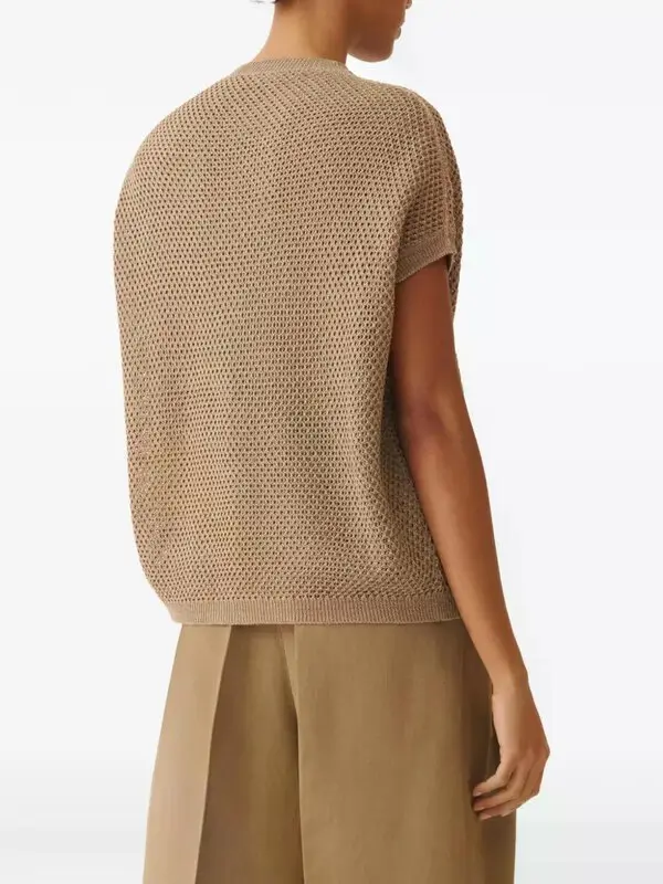 Fabiana Filippi Crew Neck Ribbed Top