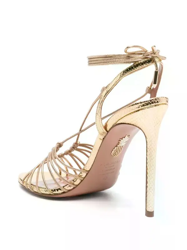 AQUAZZURA Ritmo Tie Leather Sandals