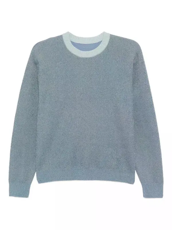 Cynthia Rowley Metallic Crew Neck Jumper - Blue