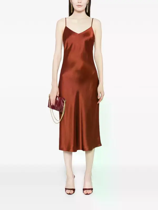 Cynthia Rowley Satin Dress - Brown