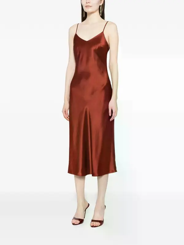 Cynthia Rowley Satin Dress - Brown