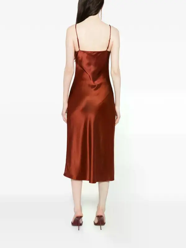 Cynthia Rowley Satin Dress - Brown