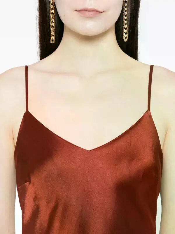 Cynthia Rowley Satin Dress - Brown