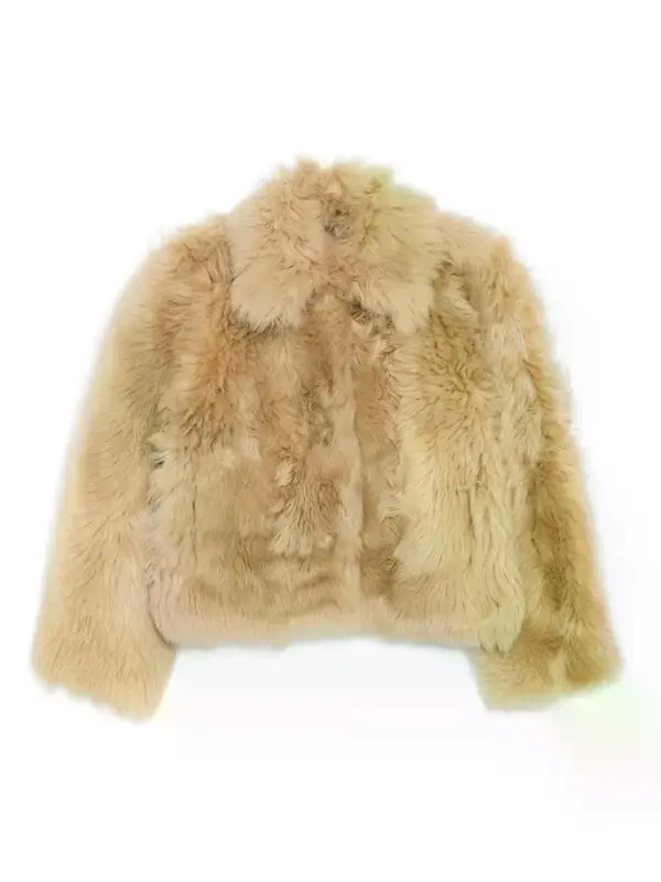 Cynthia Rowley Shearling Cropped Jacket - Neutrals