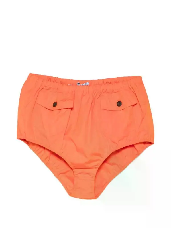 Prada Button Flap Pocket Shorts - Orange