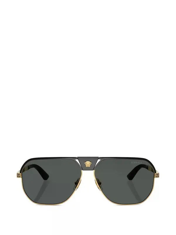 Versace Medallion Pilot Sunglasses - Gold