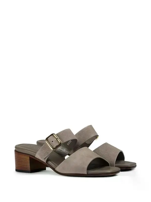DOUCAL'S Double-strap Suede Sandals - Grey