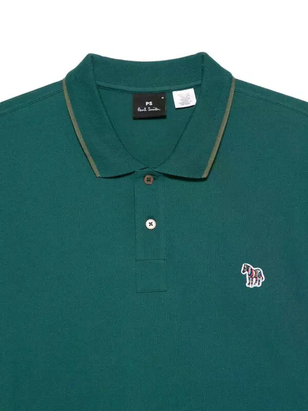 Paul Smith Zebra-patch Polo Shirt - Green