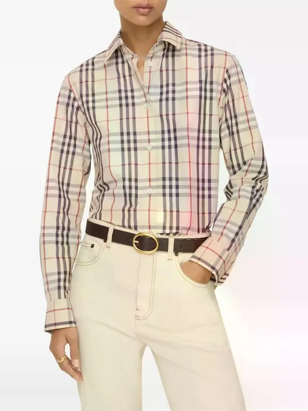 Burberry Check-pattern Long-sleeve Shirt