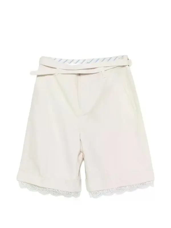 Vivetta Belted Lace Trim Shorts