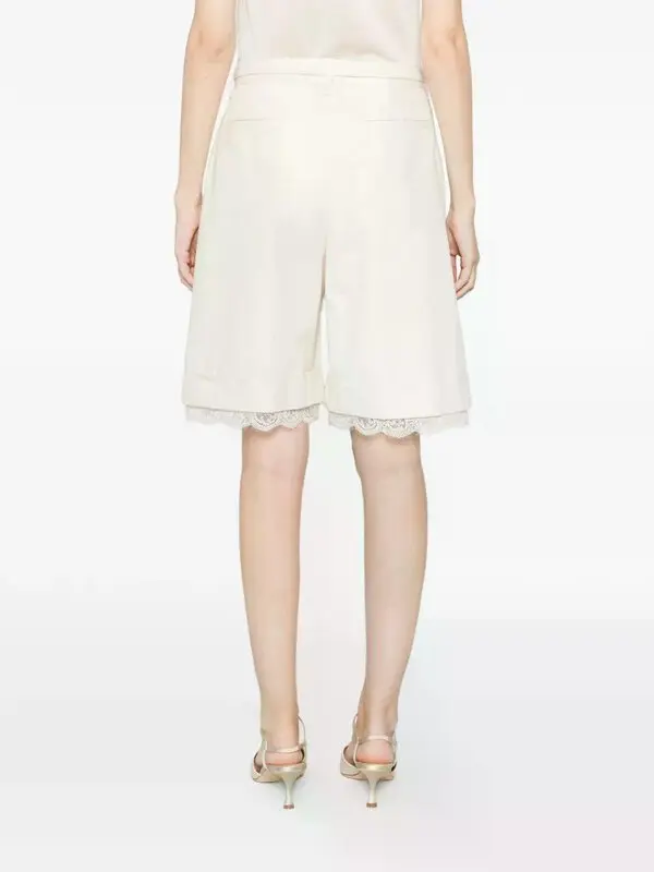 Vivetta Belted Lace Trim Shorts
