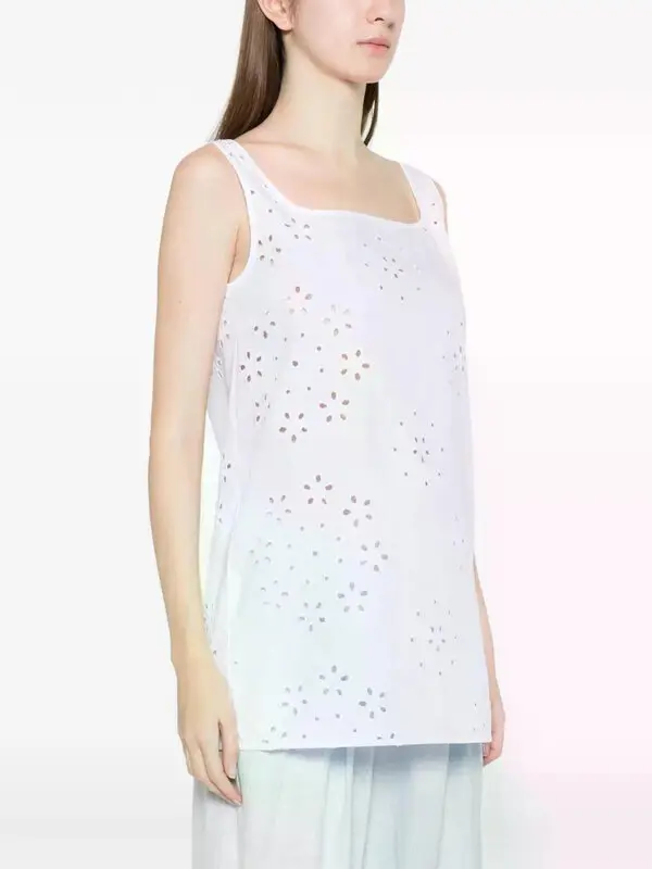 Herno Eyelet Square-neck Top