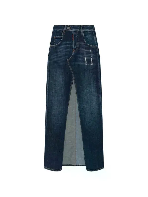 Dsquared2 Distressed Slit Maxi Skirt