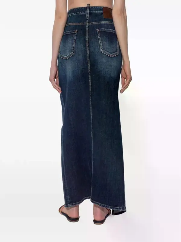 Dsquared2 Distressed Slit Maxi Skirt