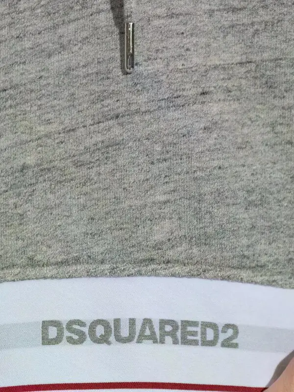 Dsquared2 Cropped Logo Tape Hoodie