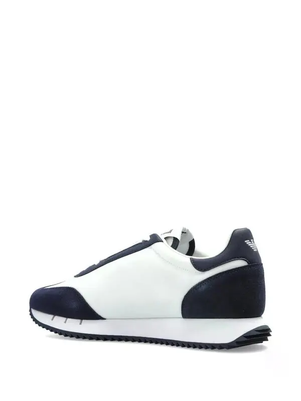 EA7 Logo Leather Sneakers