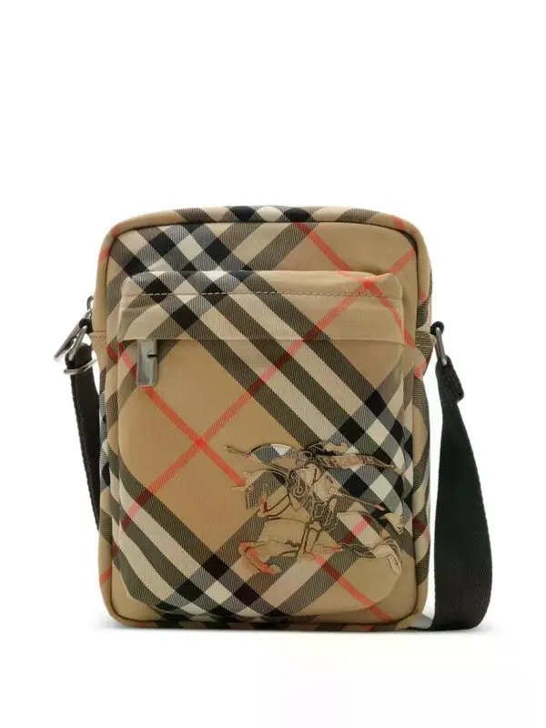 Burberry Check Pattern Shoulder Bag - Neutrals