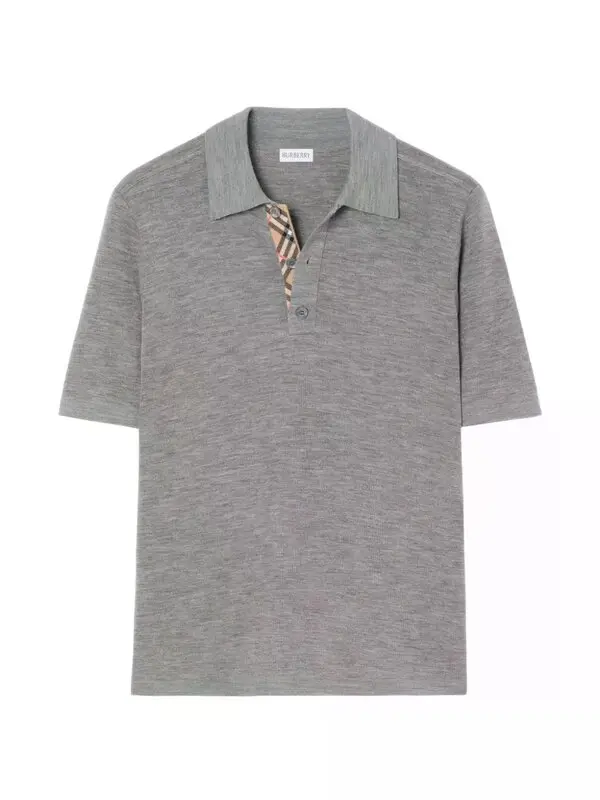 Burberry Wool Polo Shirt - Grey
