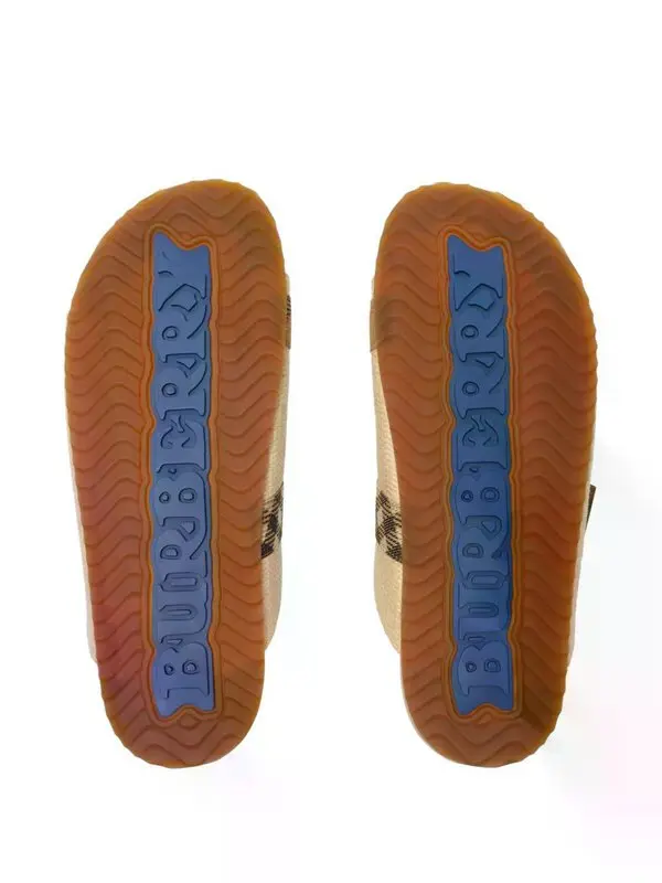 Burberry Raffia-effect Urchin Sandals With B Buckle Straps - Neutrals
