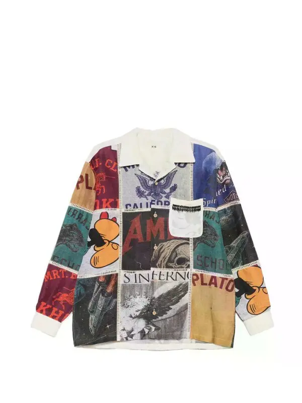 KHOKI Graphic Print Pocket Shirt
