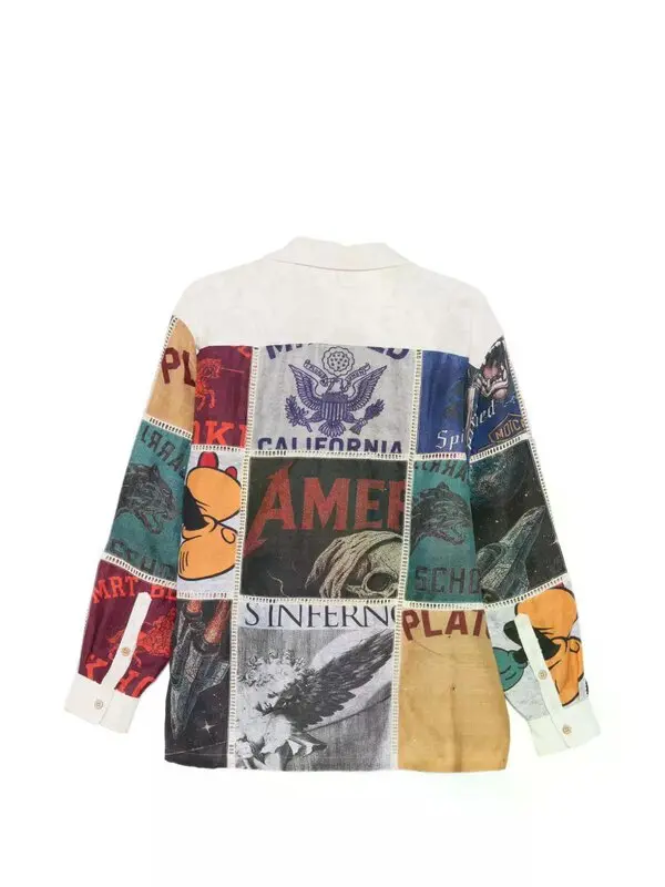 KHOKI Graphic Print Pocket Shirt