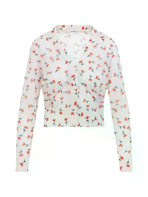 JIL SANDER Floral Collared Knitwear
