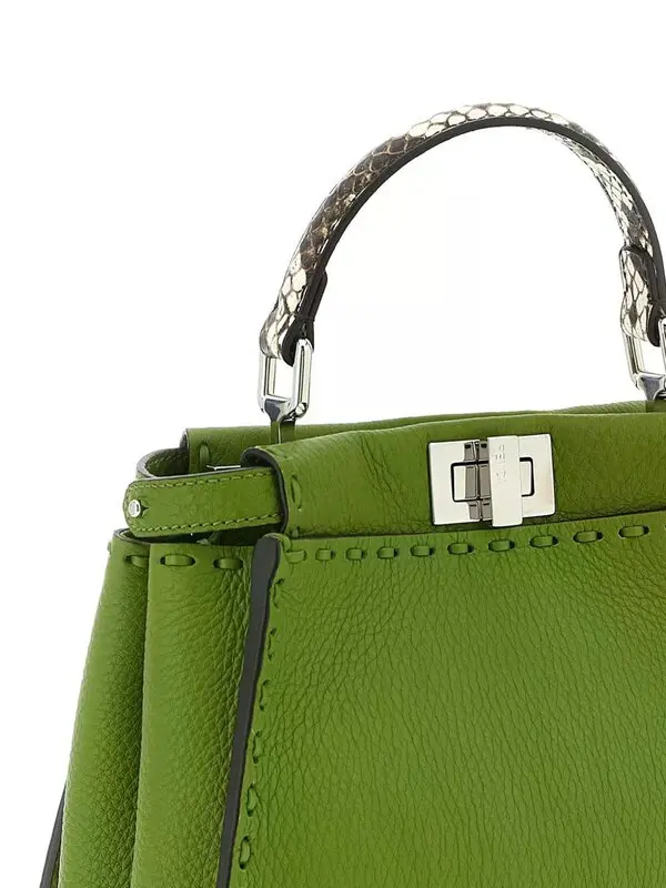 Fendi Mini Peekaboo Stitched Tote