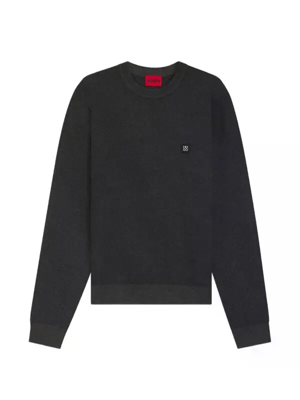 Hugo Textured Logo-patch Jumper