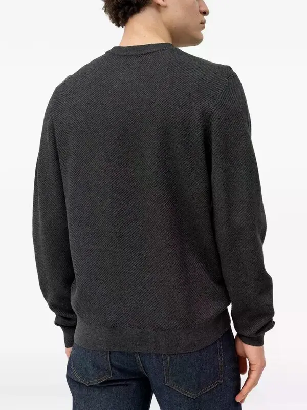 Hugo Textured Logo-patch Jumper