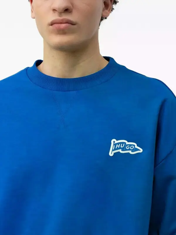 Hugo Logo-patch Crew-neck Sweatshirt