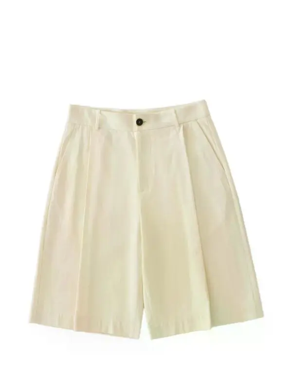 Studio Nicholson Pleated Herringbone Shorts