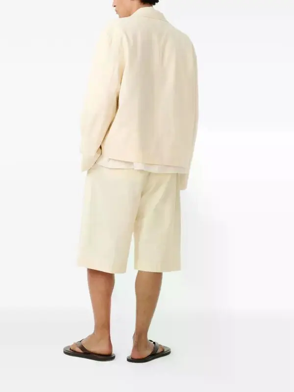 Studio Nicholson Pleated Herringbone Shorts