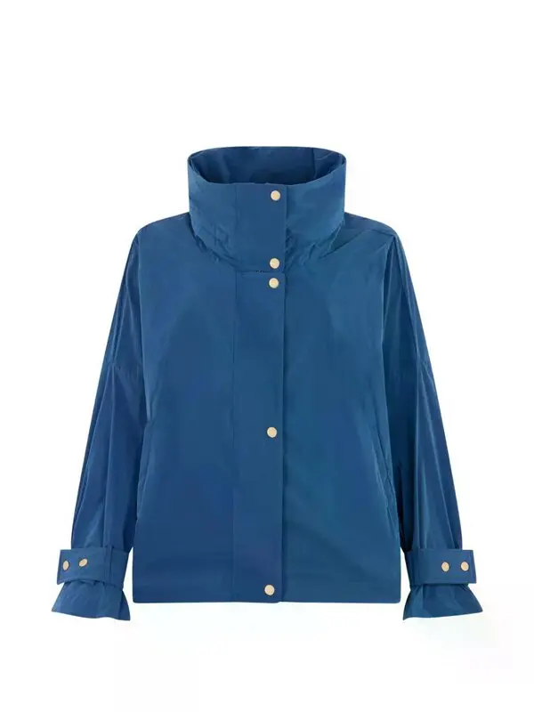 MOORER High-collar Button Jacket - Blue