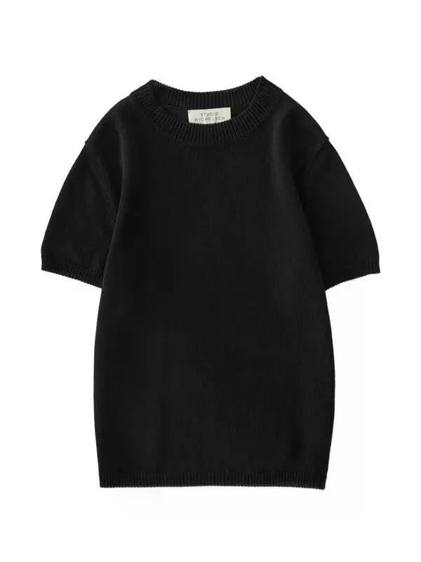 Studio Nicholson Seren Ribbed Top - Black