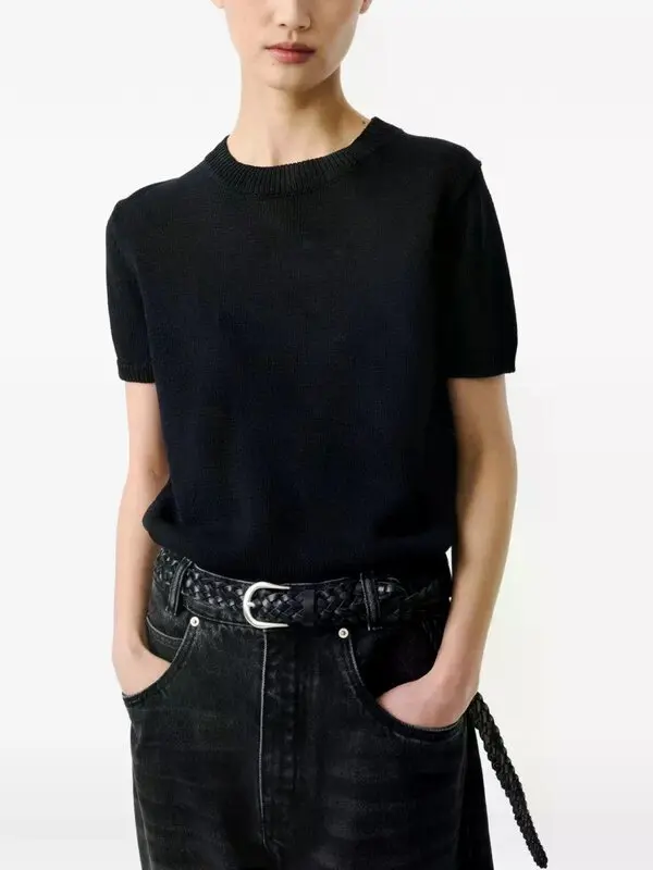 Studio Nicholson Seren Ribbed Top - Black
