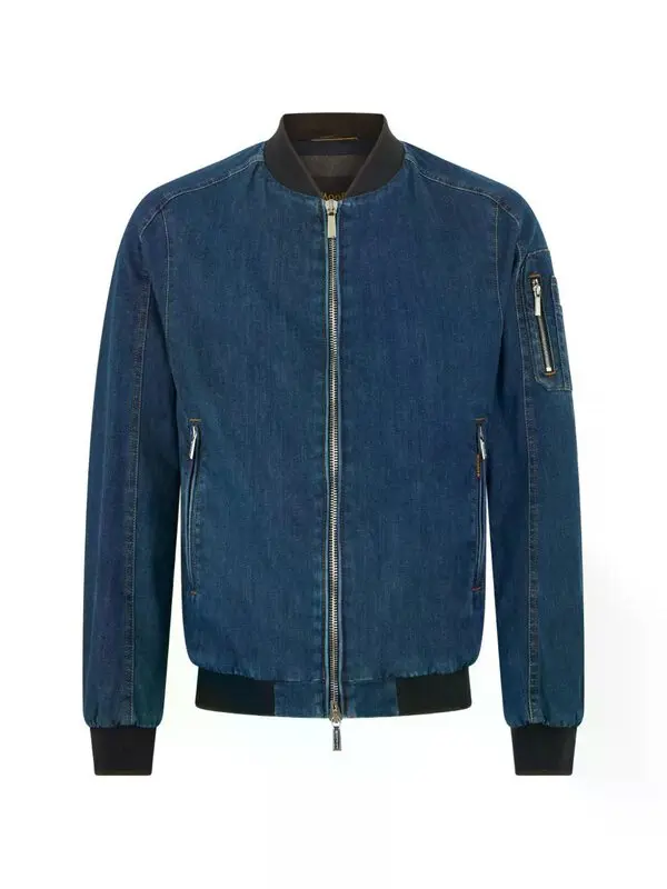 MOORER Zip Denim Jacket