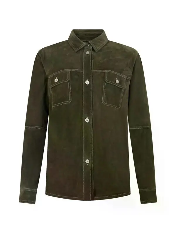 MOORER Flap-pocket Leather Jacket