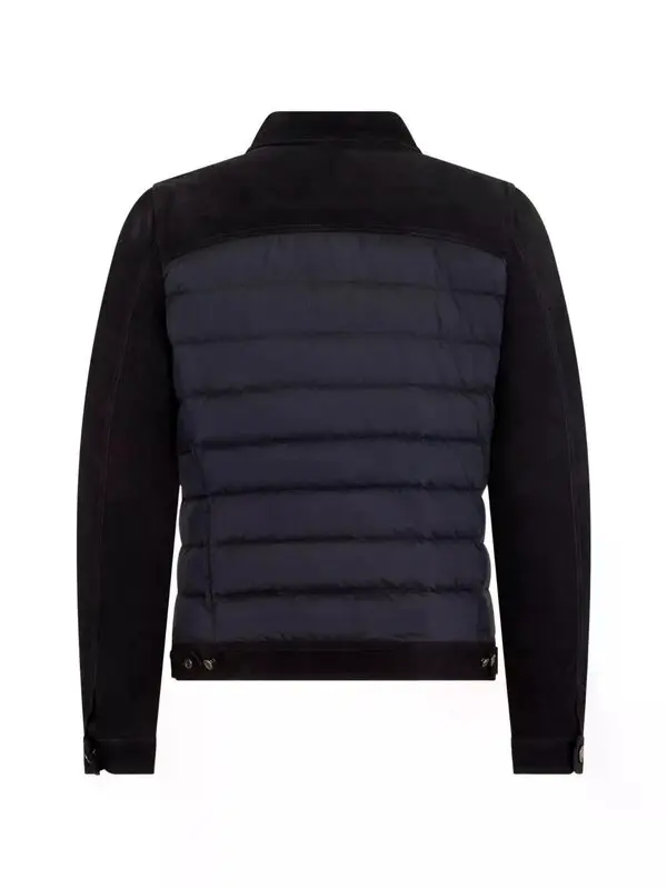 MOORER Padded Jacket With Chest Pockets - Blue