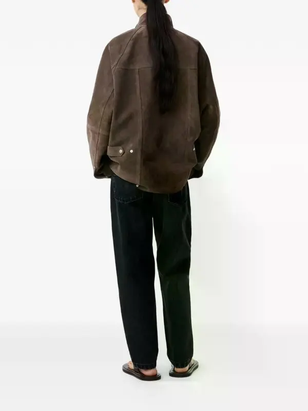 Studio Nicholson Raglan Sleeve Suede Jacket - Brown