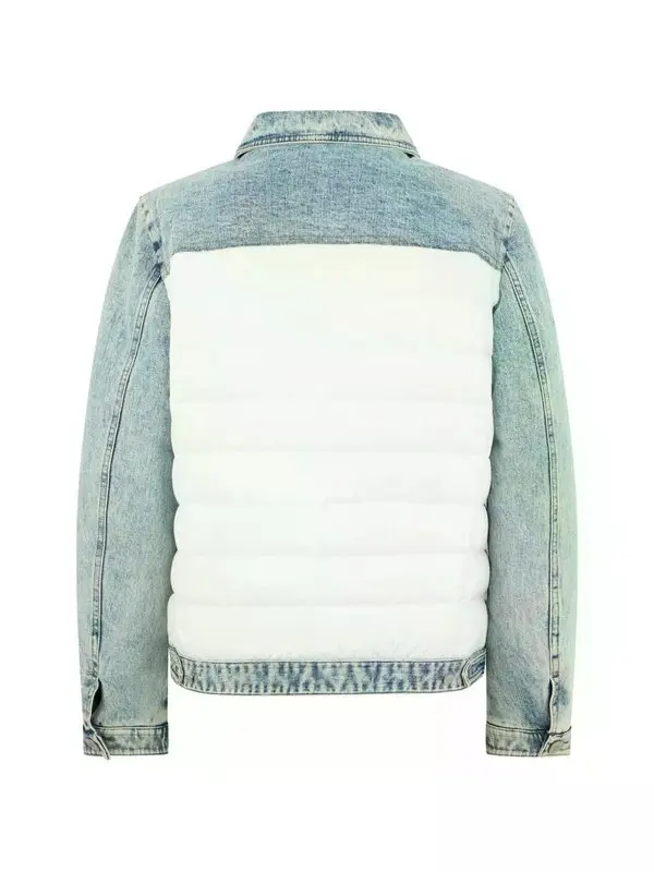 MOORER Padded Denim Jacket - Blue