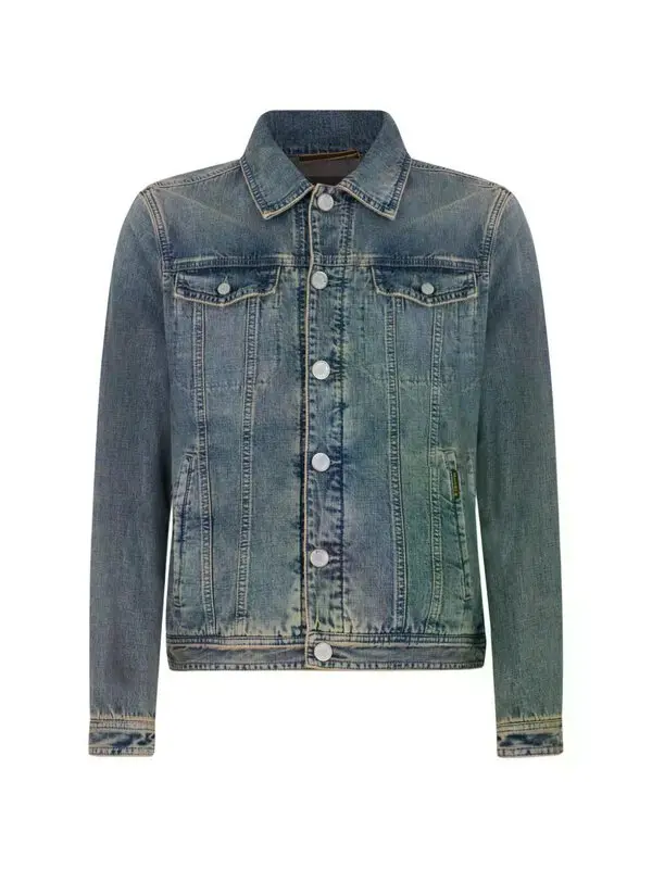 MOORER Button Chest-pocket Jacket - Blue